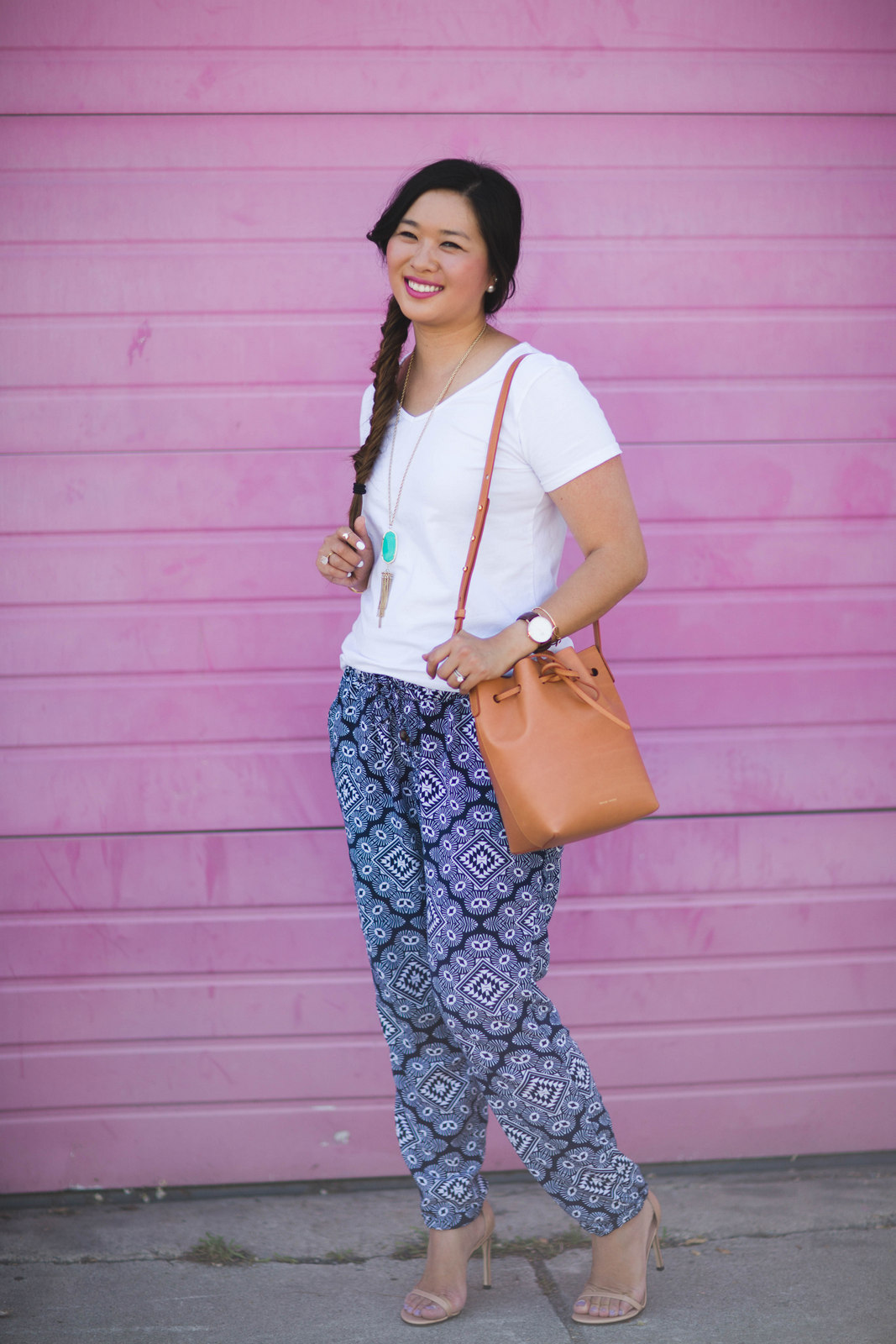 Big Braids and Printed Pants | SandyALaMode