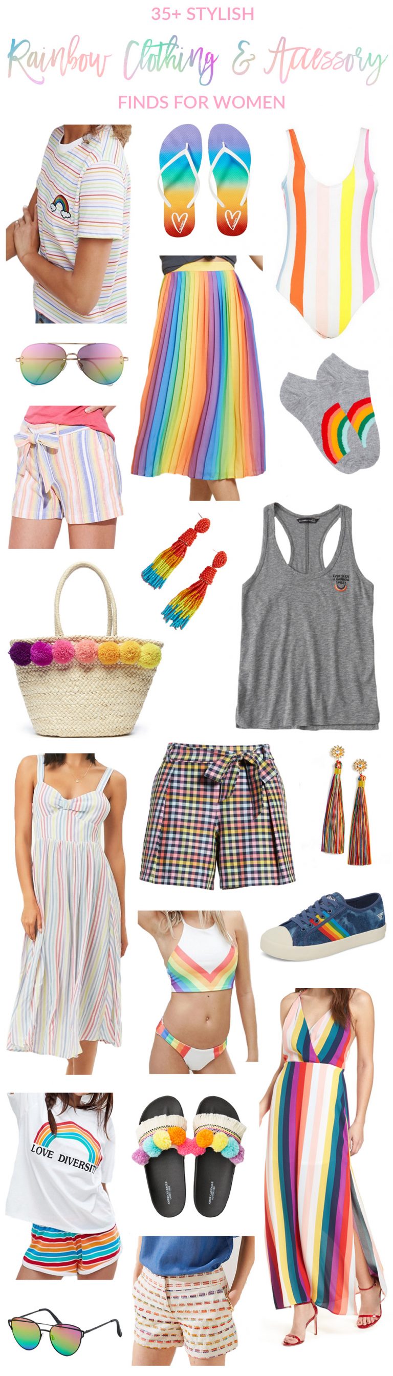 Stylish Rainbow Clothing and Accessories for Women | Sandy a la Mode