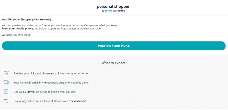 Introducing Amazon Personal Shopper by Prime Wardrobe | SandyALaMode