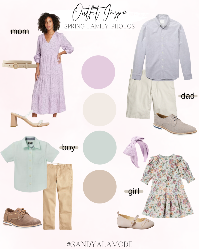 Spring Family Photos: 6 Color Schemes For The Entire Family | SandyALaMode